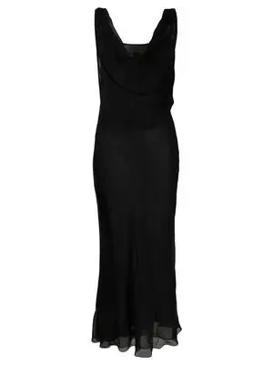 Christopher Esber Draped Silk Maxi Dress - Black