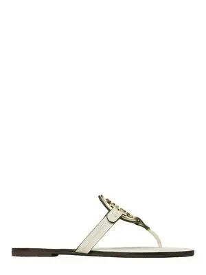 Tory Burch Tory Burch Miller Metal Logo Thong Sandals Neutrals