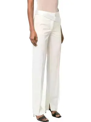Stella McCartney Satin-waistband Detail Trousers - Neutrals