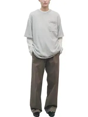 THE ROW Alfidis Wide-leg Trousers - Brown