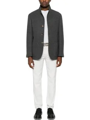 Brunello Cucinelli Mélange-effect T-shirt - Grey
