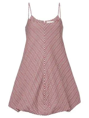 Faithfull The Brand Faithfull Daniela Striped Cotton Mini Dress Multicoloured