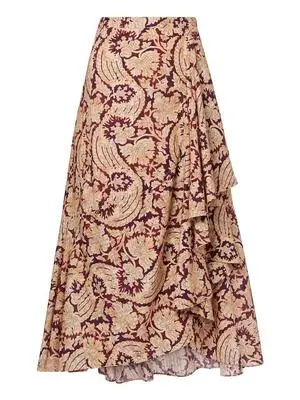 Ulla Johnson Sabina Printed Cotton-blend Maxi Skirt - Multicoloured