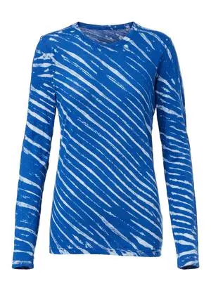 Proenza Schouler Proenza Schouler Mia Tie-Dye Cotton Jersey Top Blue