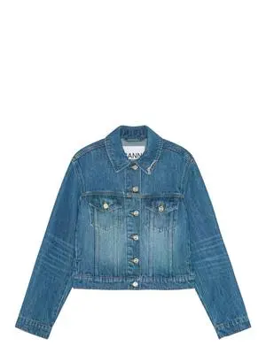 GANNI Denim Trucker Jacket - Blue