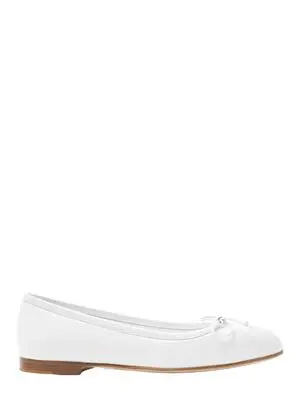 Manolo Blahnik Manolo Blahnik Veralli Leather Ballet Flats White