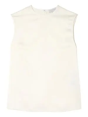 Stella McCartney Sleeveless Satin Top - Neutrals