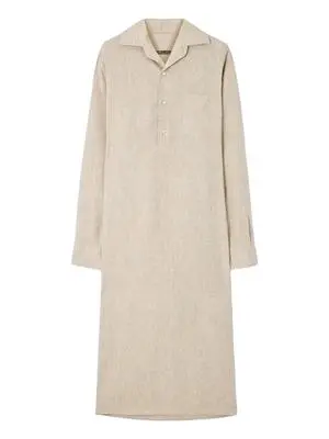 Loro Piana Lora' Linen Midi Dress - Neutrals