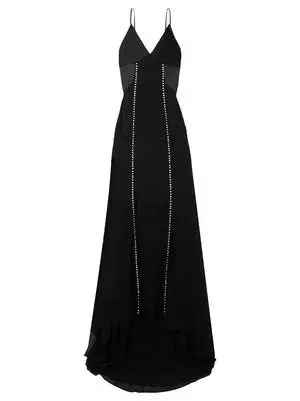 Givenchy Embellished Silk-satin, Silk-chiffon And Silk-lace Gown - Black