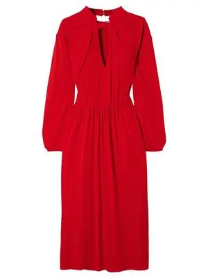Marie Adam-Leenaerdt Crepe Midi Dress - Red