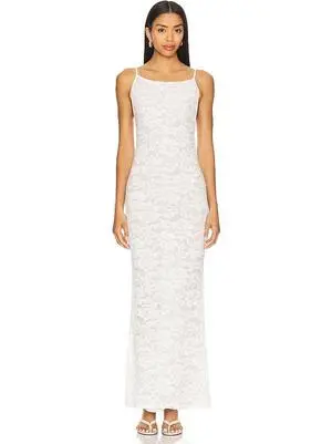 Superdown Maxi Dress With Floral Lace - White