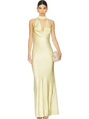STONE COLD FOX X Revolve Amelia Gown - Lemon