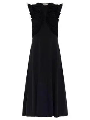 Ulla Johnson Shiva Dress With Ruffled Detailing - Black