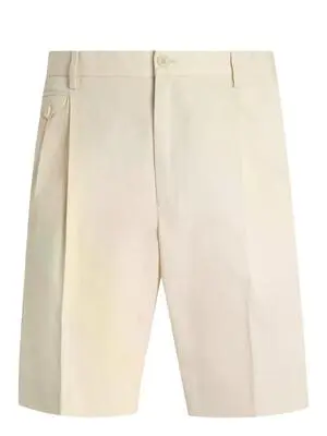 Dolce & Gabbana Cotton Gabardine Bermuda Shorts - Neutrals