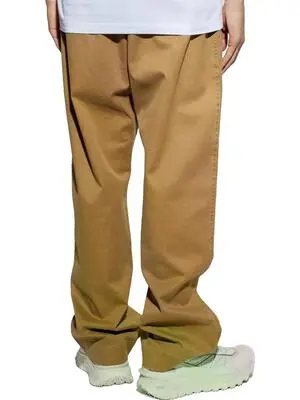 Moncler Cotton-blend Straight-leg Trousers - Neutrals