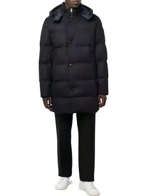 Woolrich Quilted Down Parka Coat - Blue