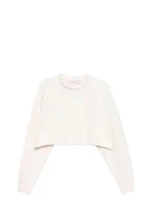GOLDEN GOOSE Golden Goose Cropped Crew Neck Sweater