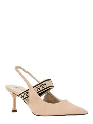 N°21 Pointed-toe Slingback Pumps - Neutrals