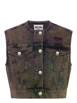 Moschino Sleeveless Cotton Vest - Grey