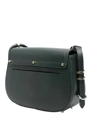Pinko Mini Leather Shoulder Bag - Green