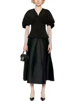 RHEA COSTA Ruched Top - Black