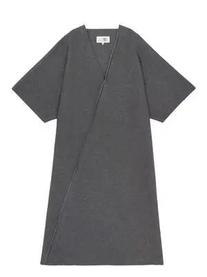 MAISON MARGIELA V-neck Midi Dress - Grey
