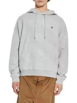 VIVIENNE WESTWOOD Orb-embroidered Hoodie - Grey