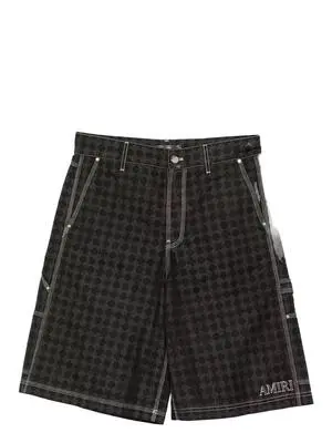 Amiri Geometric Print Shorts - Grey