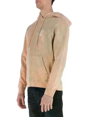 Études Studio Hoodie With Bleached Effect And Logo Appliqu - Neutrals