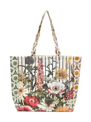 Biyan Flower-print Tote Bag - Neutrals
