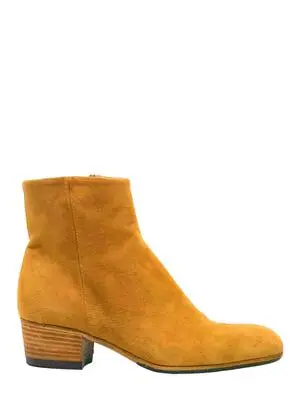 PANTANETTI 40mm Suede Ankle Boots - Yellow