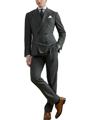 Ralph Lauren Purple Label Double-breasted Tailored Blazer - Grey