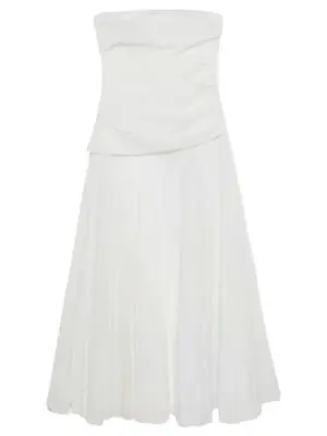 SIMKHAI Simkhai Arie Strapless Ruched Bodice Dress