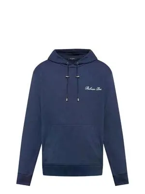 Balmain Logo-embroidered Hoodie - Blue
