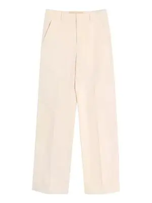 Valentino Garavani Cuffed Cotton Canvas Trousers - Neutrals