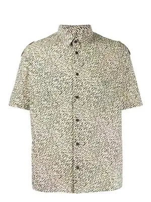 Saint Laurent Zebra Print Shirt - Neutrals