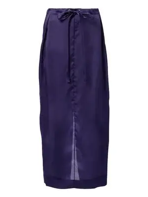 Khaite Khaite Chenton Silk Organza Maxi Skirt - Amethyst Blue