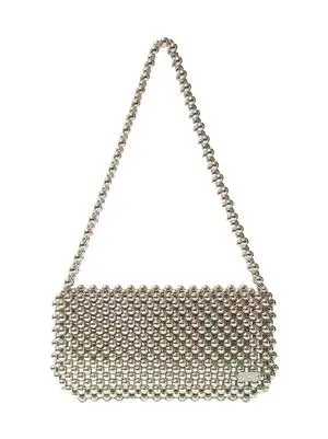 0711 TBILISI Clover Beaded Shoulder Bag - Silver