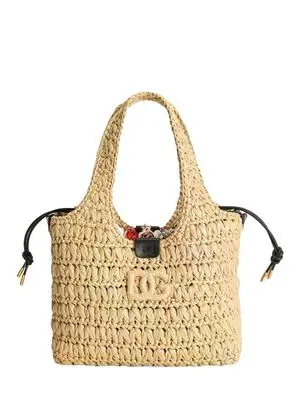 DOLCE & GABBANA Dolce & Gabbana Woven Raffia Tote Bag
