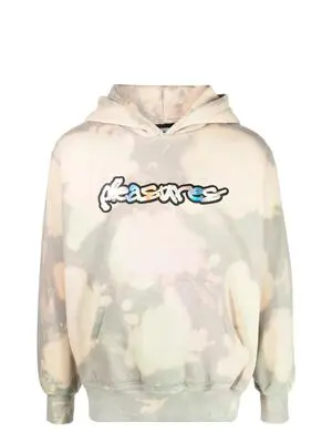 PLEASURES Decay Bleached-effect Hoodie - Grey