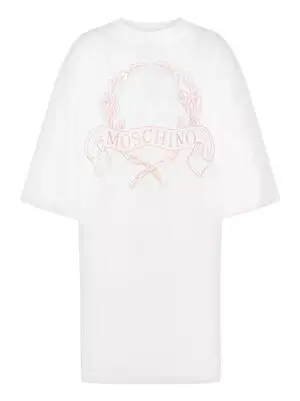 Moschino Embroidered Mini Dress - White