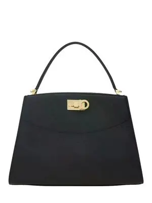 FERRAGAMO Medium Studio Box Tote Bag - Black