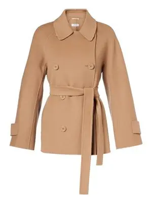 Max Mara Virgin Wool Peacoat - Brown
