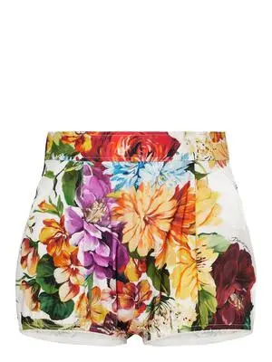 Dolce & Gabbana Dolce&Gabbana Floral Cotton Poplin Shorts Multicoloured