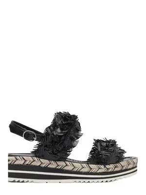 TONI PONS Fringed Platform Sandals - Black