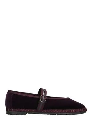 FLABELUS Flabelus Velvet Mary Janes Purple