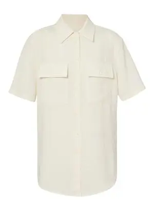 Loro Piana Shirley Linen Crepe Shirt - White