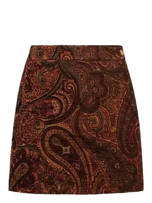 Chloé Paisley Jacquard Miniskirt - Multicoloured