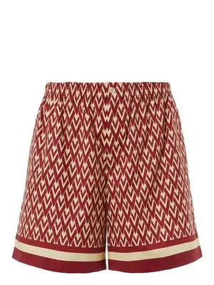 Valentino Garavani Cotton Poplin Bermuda Shorts - Red