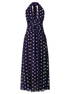 NICHOLAS Arellia Polka Dot Maxi Dress - Blue